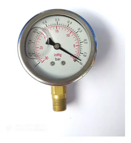 VACUÓMETRO ANÁLOGO VERTICAL TOTAL ACERO INOX Ref: 1320 Rango : DUAL ...